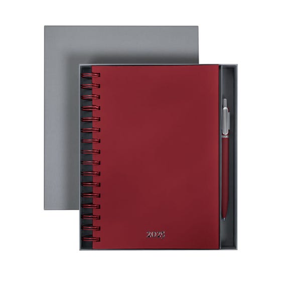 Agenda diaria clásica con pluma en kit de regalo – Agendas Promocionales